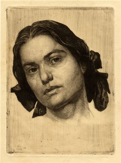 Sigmund Lipinsky | RITRATTO DI CATERINA LOMBARDO (1911) | MutualArt