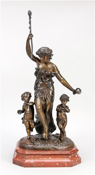 Léon Pilet | Group of bacchants playing music and dancing | MutualArt