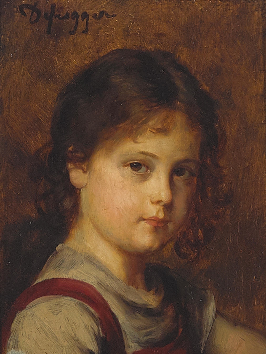 Franz von Defregger | A portrait of a young girl | MutualArt