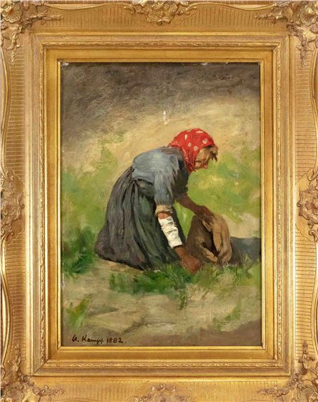 Arthur Kampf | Young herbalist (1882) | MutualArt