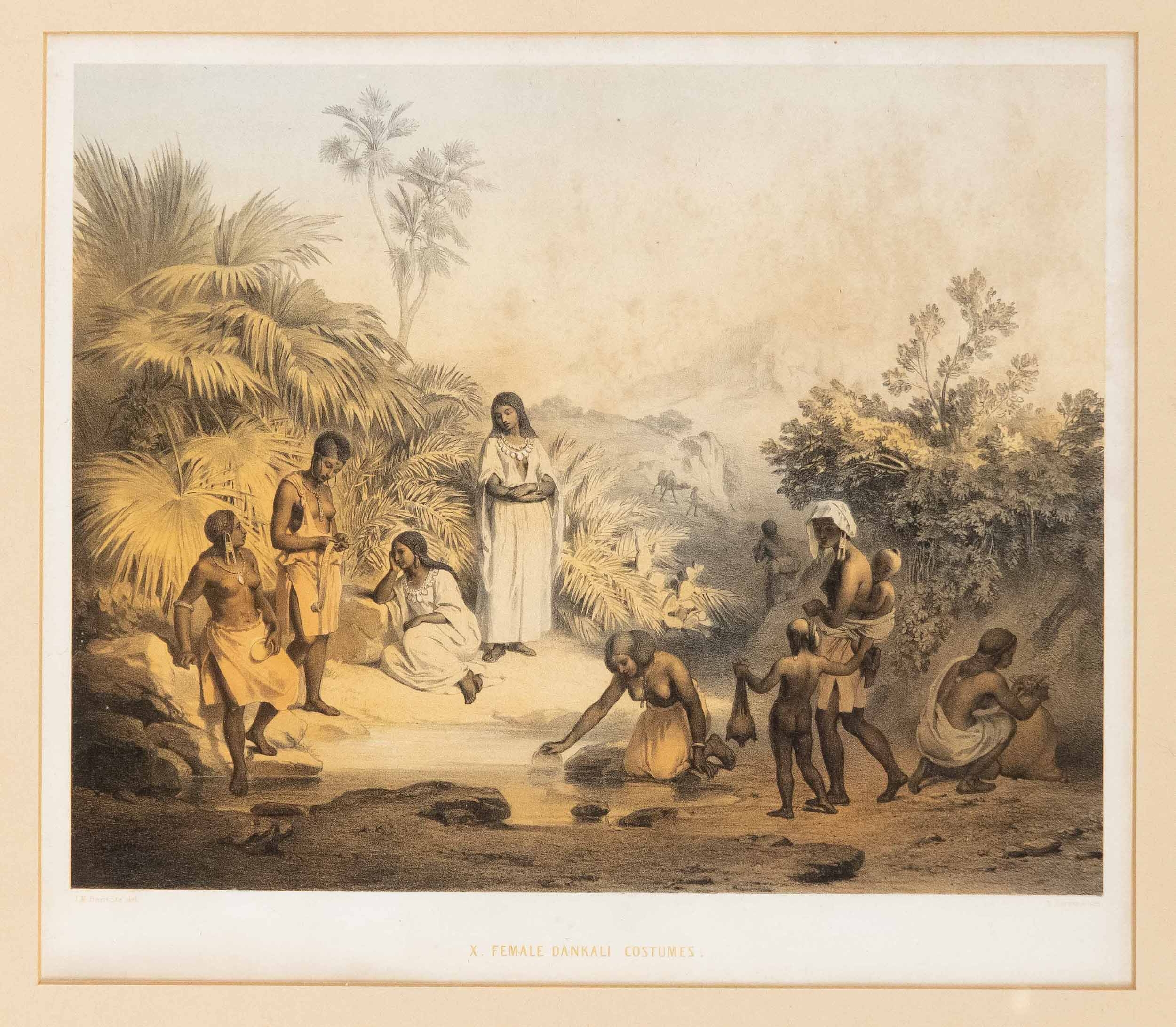 Johann Martin Bernatz | Female Dankali Costumes; Interior of a Dwelling ...