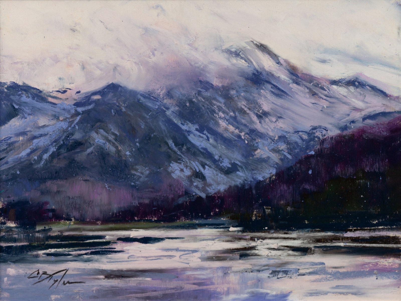 Clive R. Tyler | Purple Mist at Jackson Lake (2014) | MutualArt