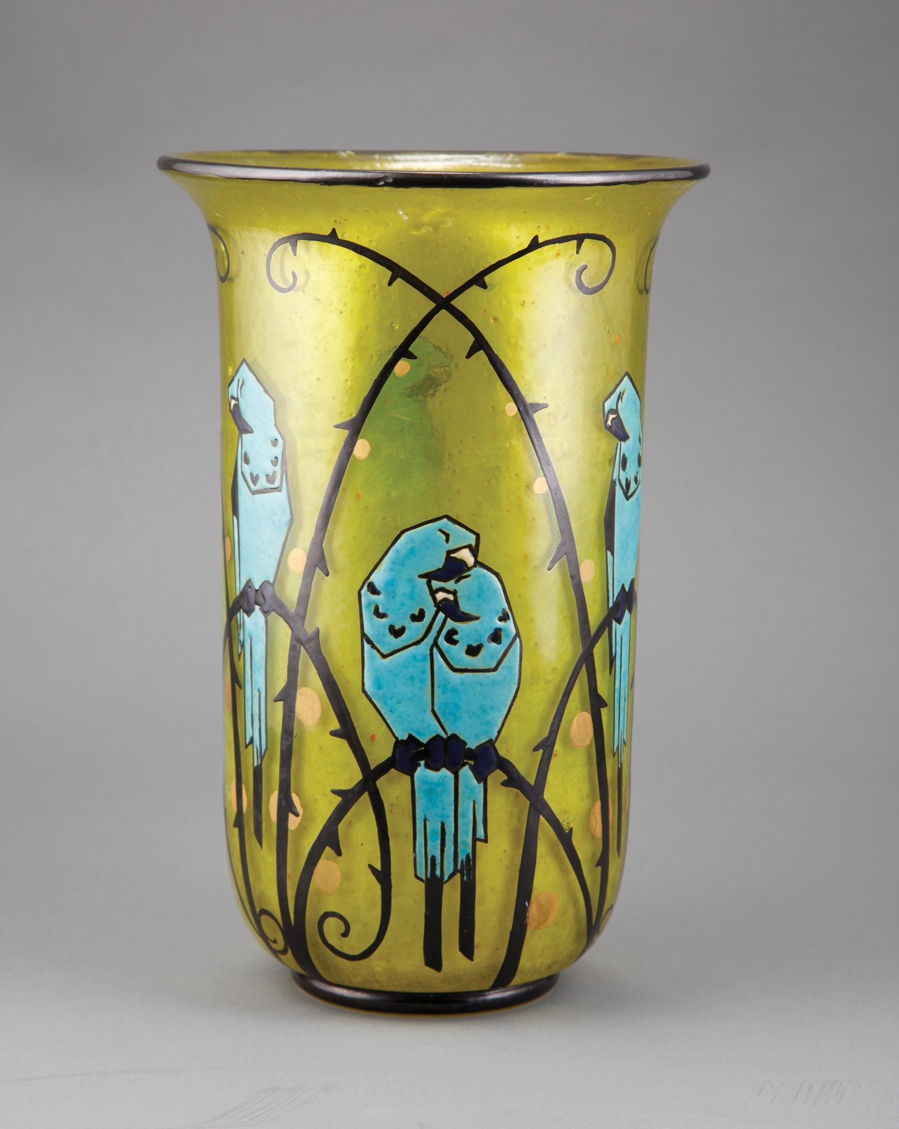 Marcel Goupy | Marcel Goupy Enameled Glass Vase | MutualArt