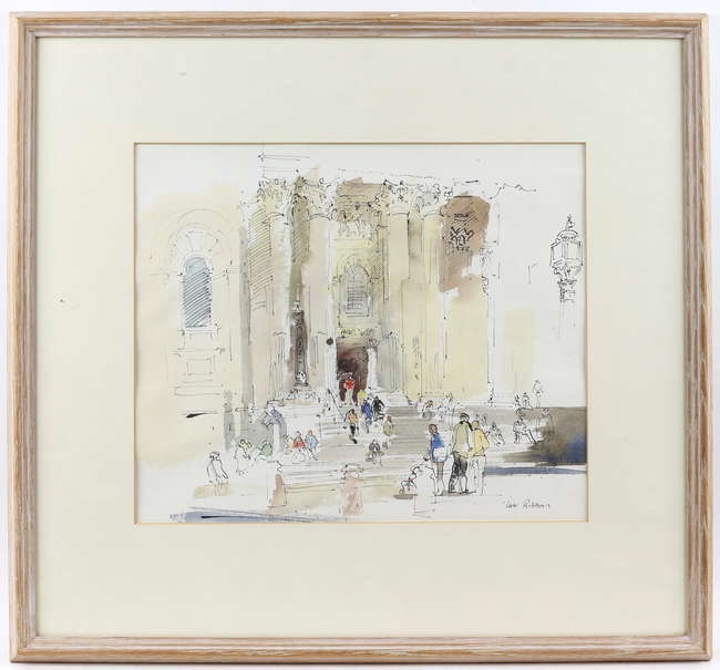 Ian Ribbons | On the Steps of St. Pauls | MutualArt