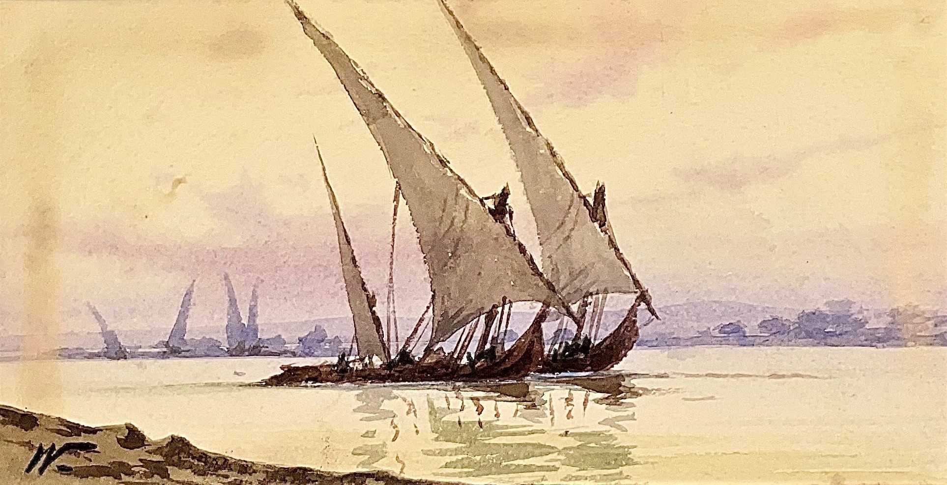 Edwin Lord Weeks | DHOWS ON THE NILE | MutualArt