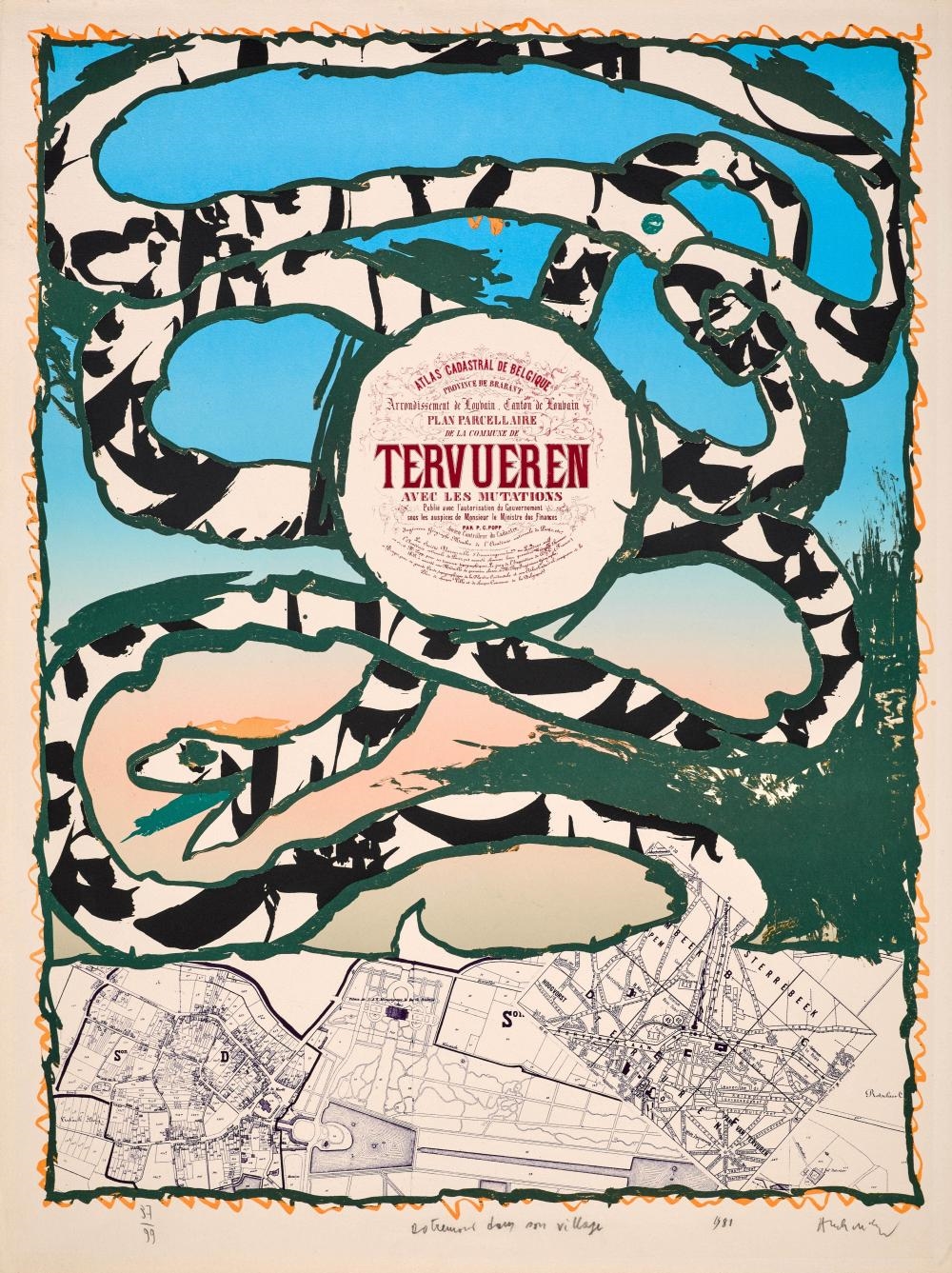 Pierre Alechinsky | Dotremont dans son village (1981) | MutualArt