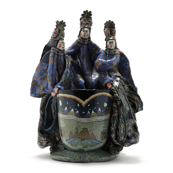 Jane Peiser | Large Three Figure Planter | MutualArt