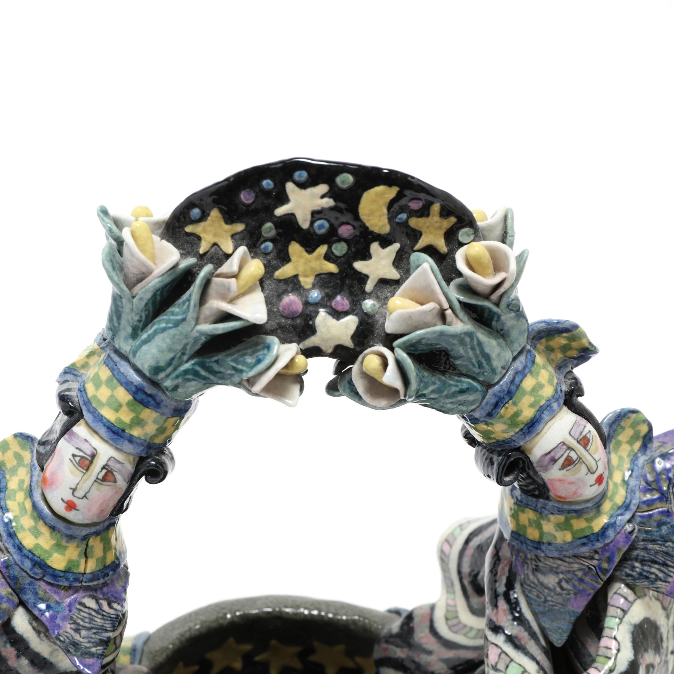 Jane Peiser | Double Figure Flower Pot | MutualArt