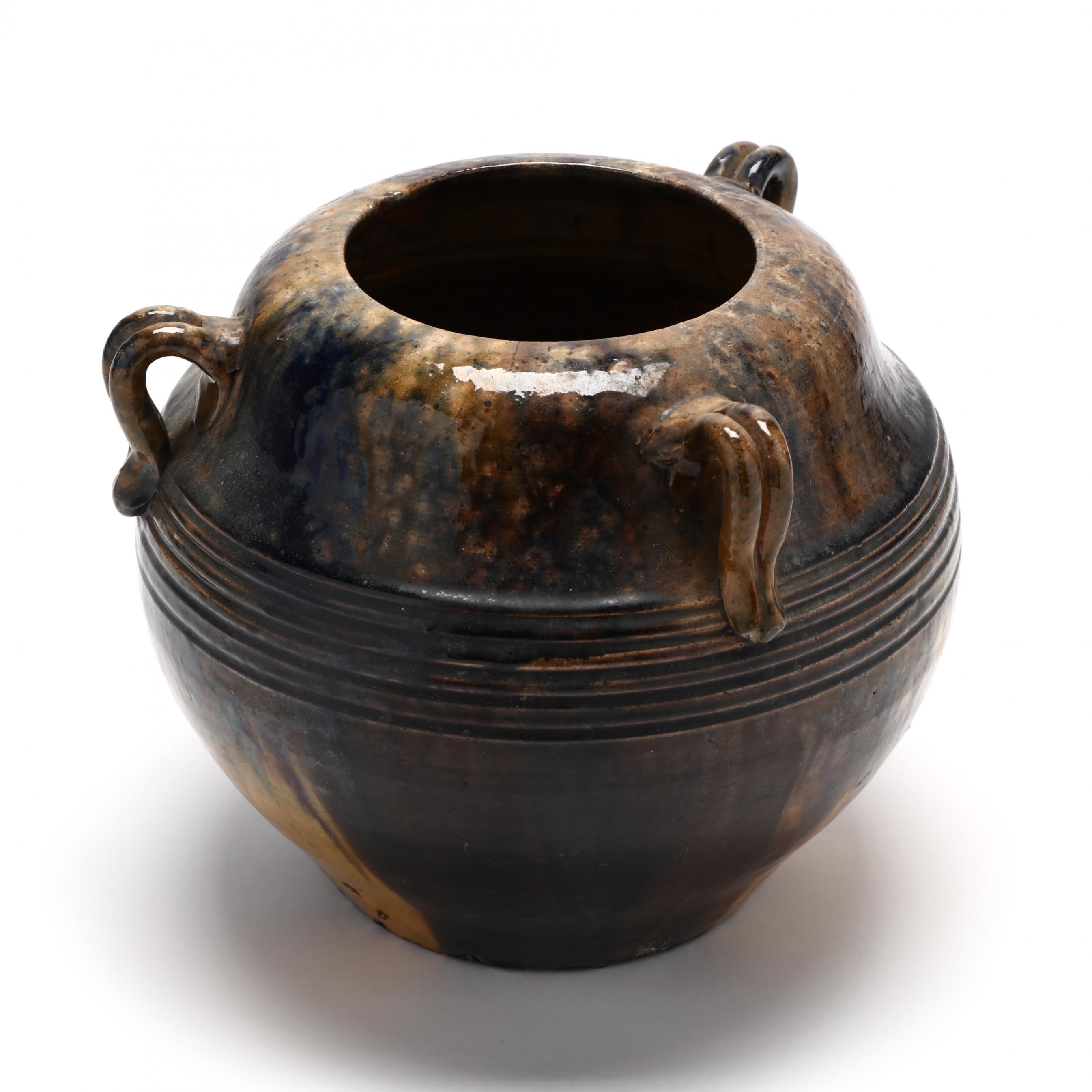 Log Cabin Pottery | Handled Urn | MutualArt