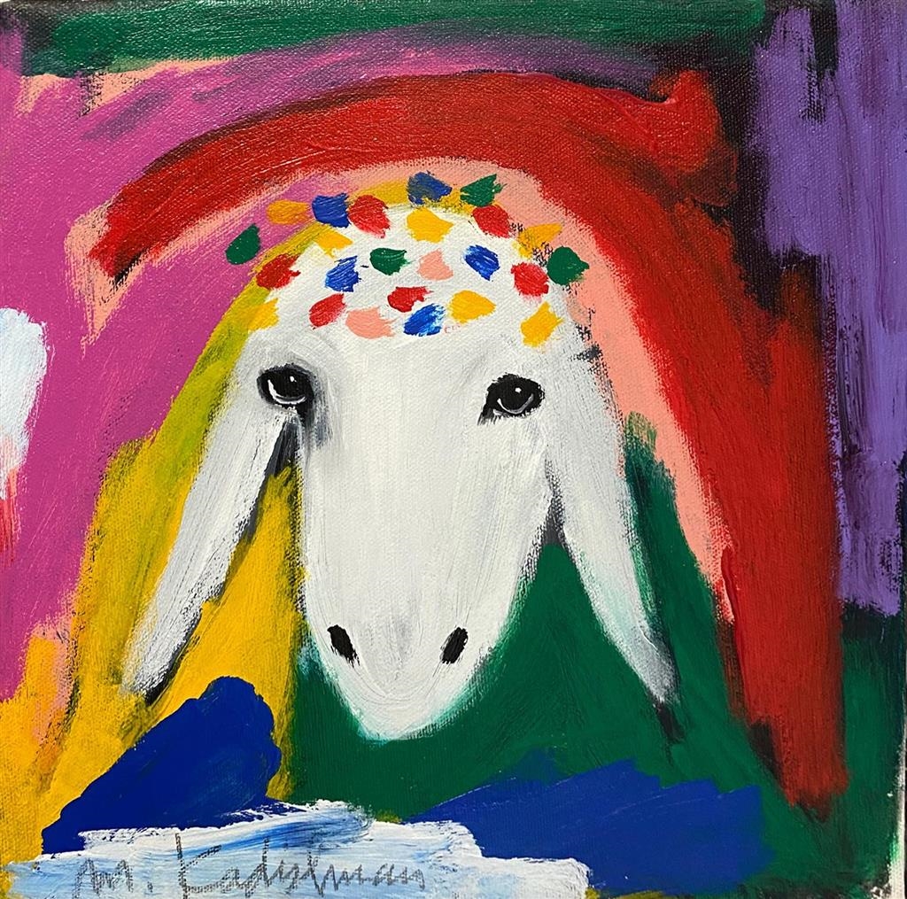 Menashe Kadishman | Sheep head | MutualArt