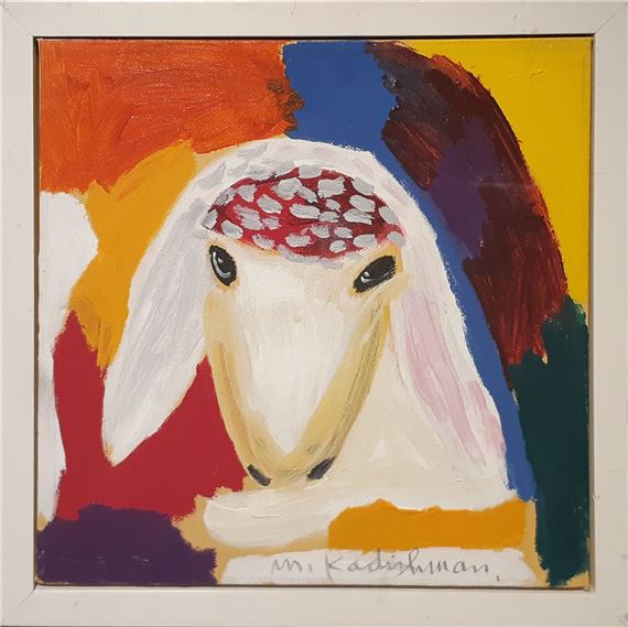 Menashe Kadishman | Sheep head small | MutualArt