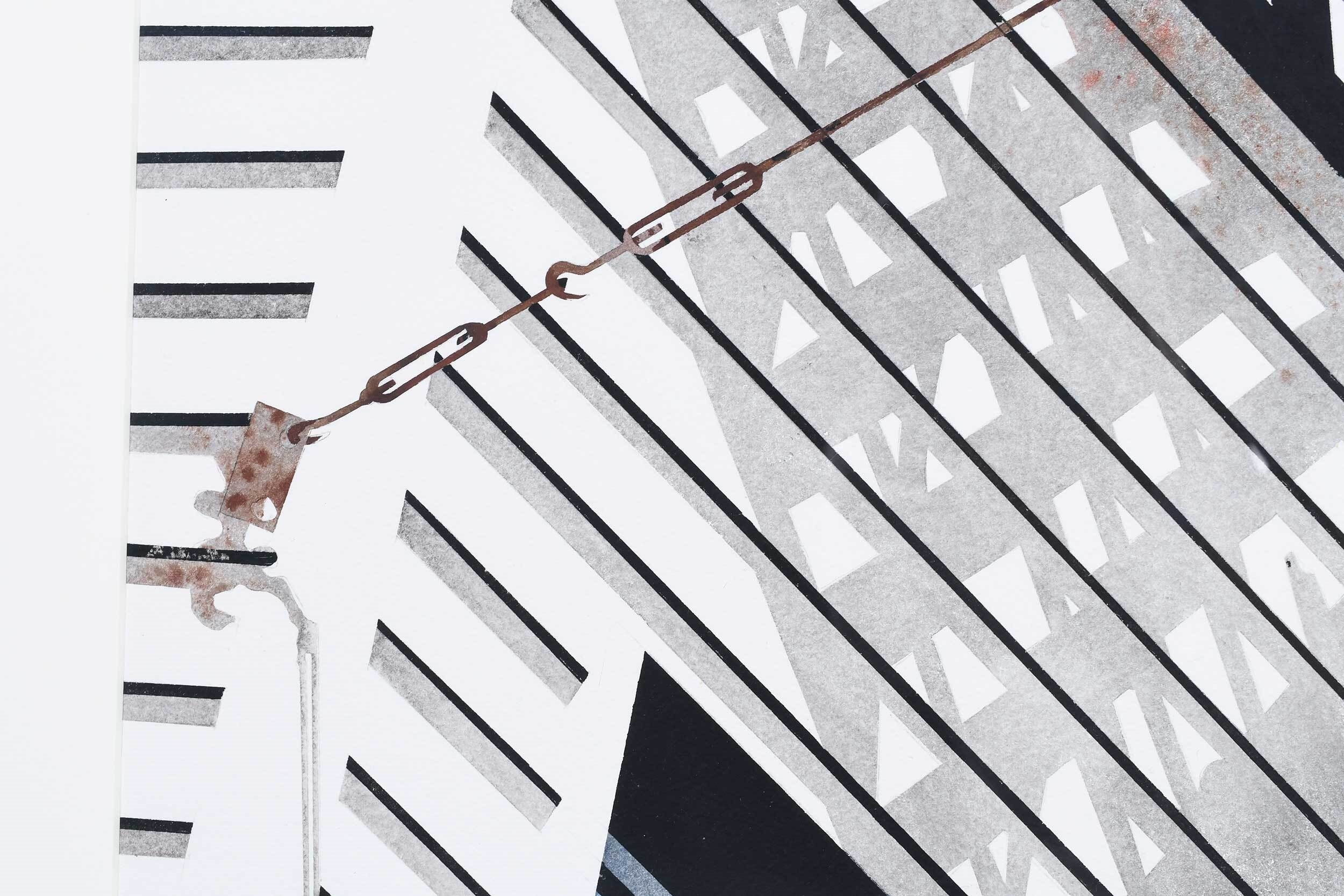 George Dombek | Fire Escape, Columbus and Broadway (1981) | MutualArt