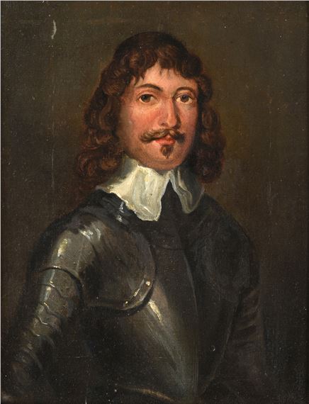William Dobson | Portrait of a man in wearing armour, half length ...