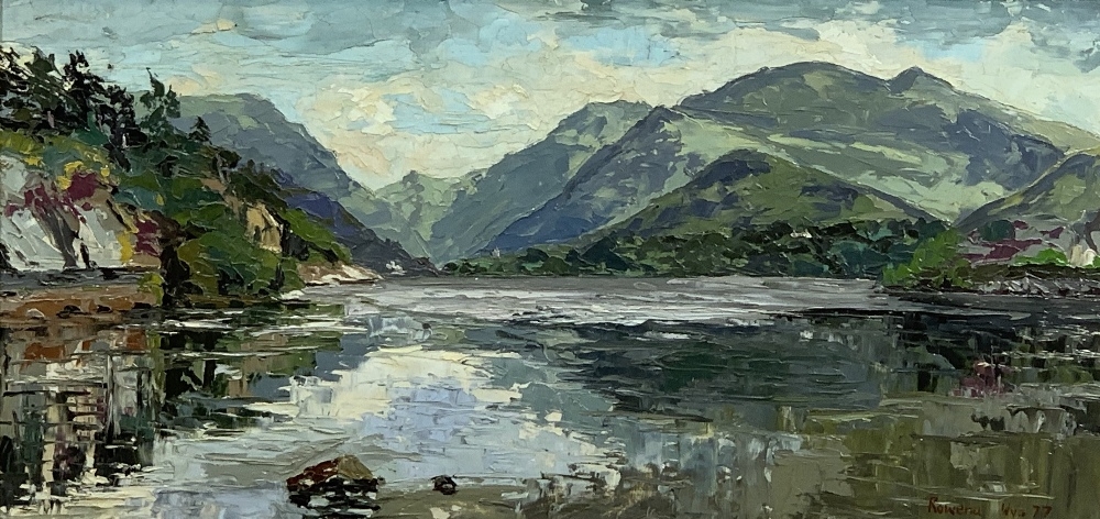 Rowena Wyn Jones | Llyn Padarn and Snowdon in the distance (1977 ...