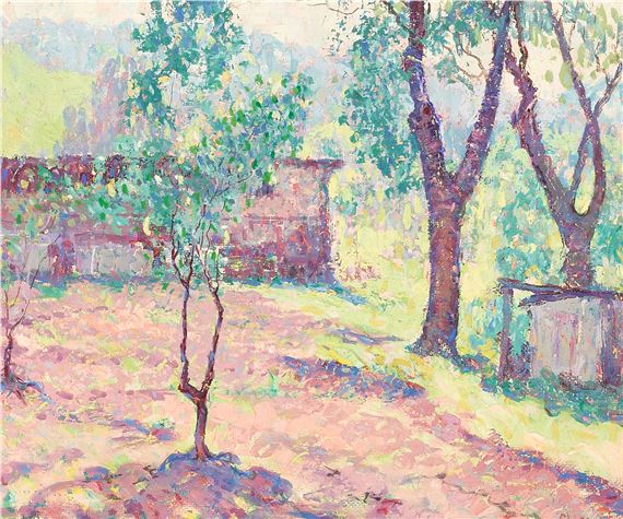 William Henry Clapp | Bunkhouse behind the trees (1940) | MutualArt