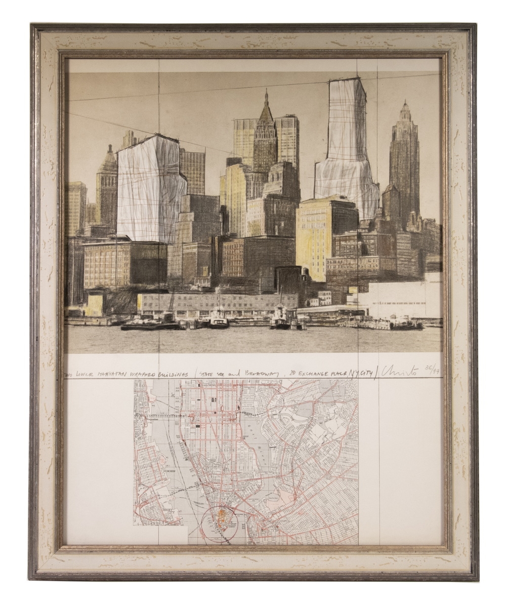 Christo | Two Lower Manhattan Wrapped buildings | MutualArt