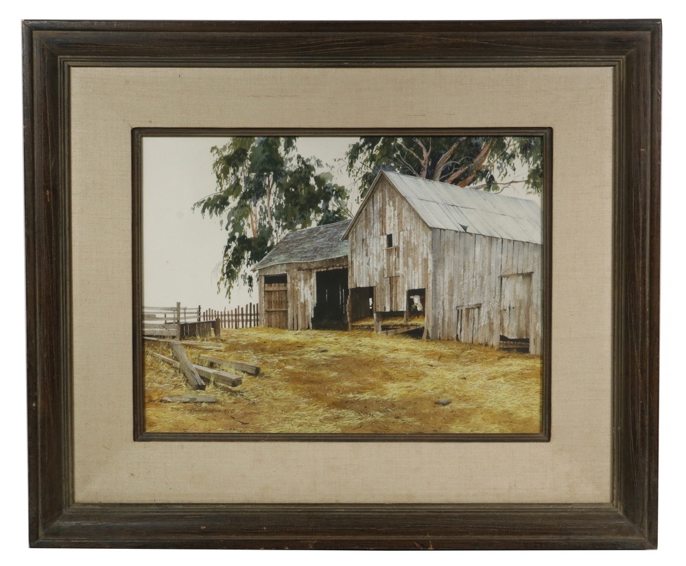 David Halbach | California Barnyard with Eucalyptus Trees (1972 ...