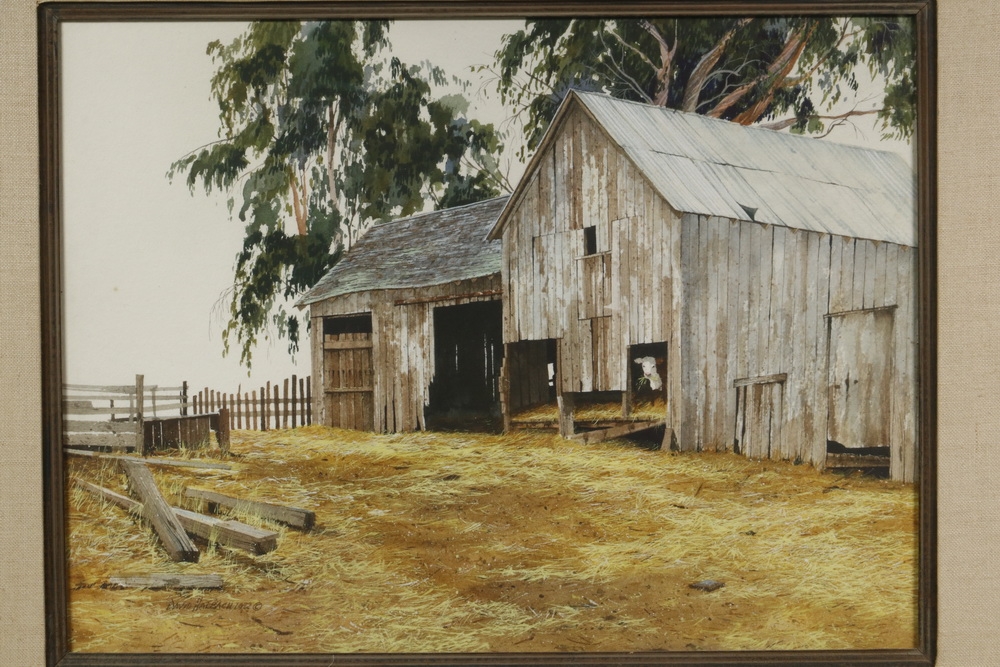 David Halbach | California Barnyard with Eucalyptus Trees (1972 ...