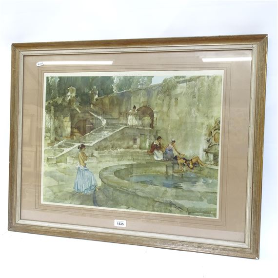 William Russell Flint | bathing pool | MutualArt