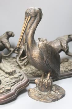 Tim Nicklin | Three bronzed resin models of animals | MutualArt