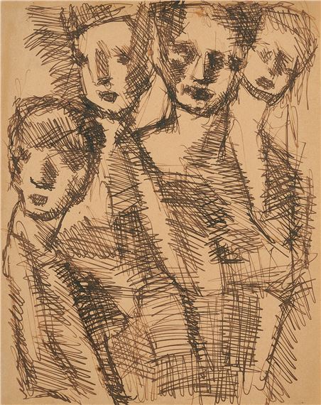 Louis Soutter | Quatre personnages | MutualArt