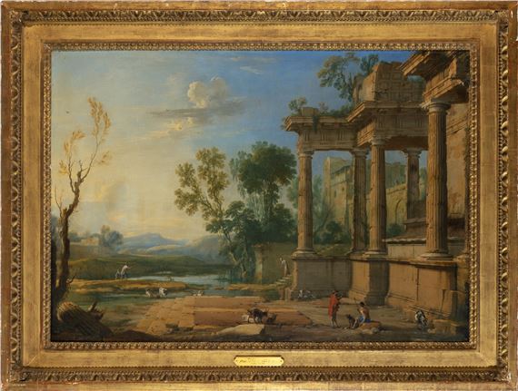 Pierre Patel | An Italian Landscape with a Goatherd and other Figures ...