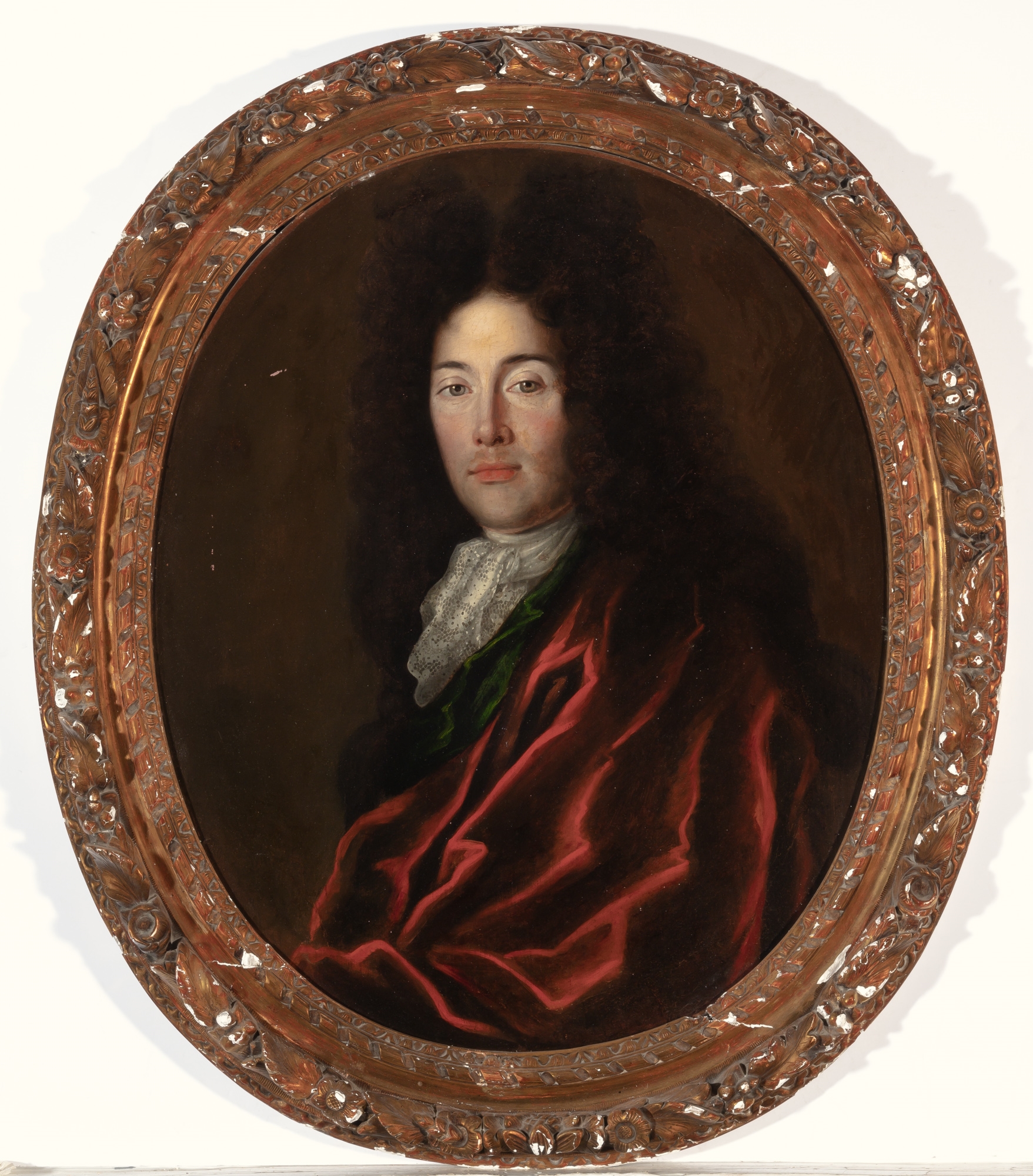 Nicolas de Largilliere | Portrait of a Gentleman in a Red Cloak (18th ...