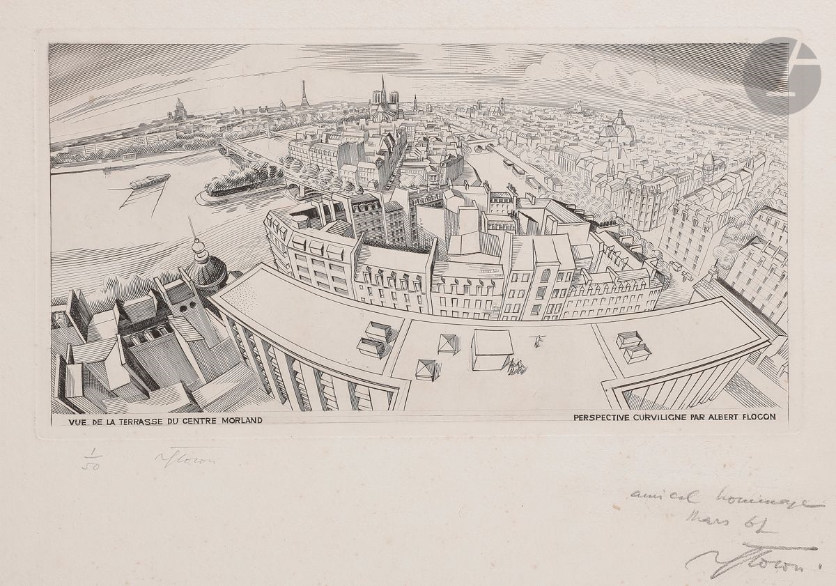 Albert Flocon | View of the terrace of the Morland Center | MutualArt