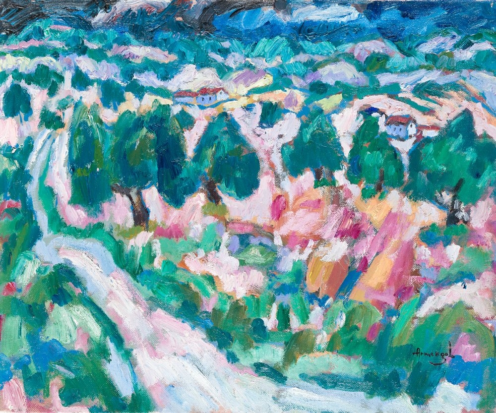 Jose María Armengol Farré | PAISAJE CON CASAS EN EL CAMPO (1954 ...