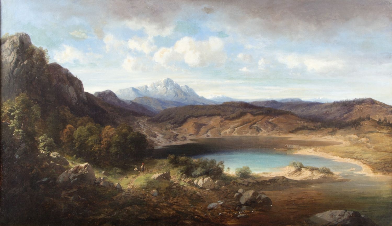 Karl Millner | Alpenlandschaft mit Bergsee | MutualArt