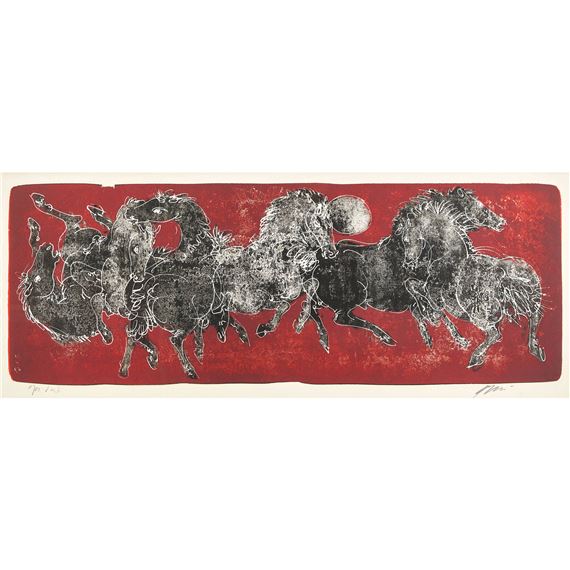 Hans Erni | Sechs Pferde | MutualArt