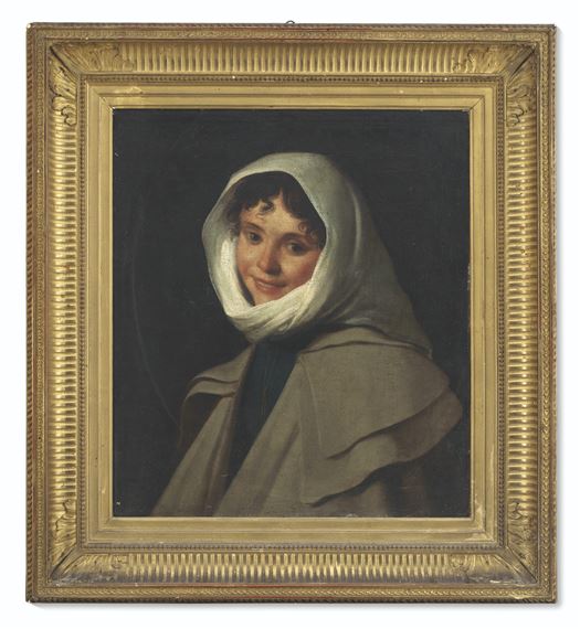 Pierre-Paul Prud'hon | Portrait de femme au carrick à double pélerine ...