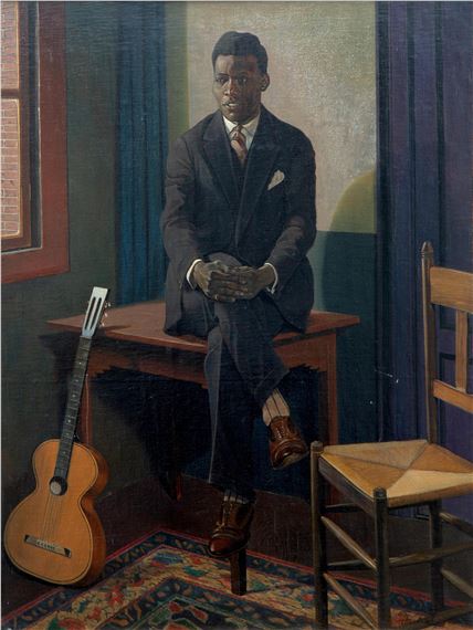 Pyke Koch | Interieur met een zittende man | MutualArt