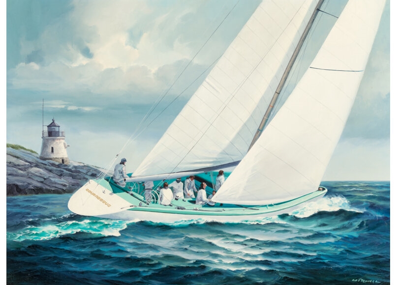 James Mitchell | Courageous Sailing in the America's Cup Race | MutualArt