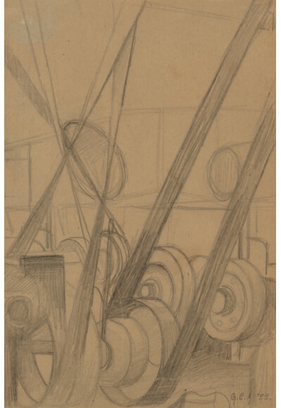 George Copeland Ault | 42nd Street from Bryant Park (1920) | MutualArt