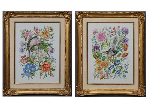 Edward Marshall Boehm | Pair of Mockingbird porcelain plaques (1970 ...