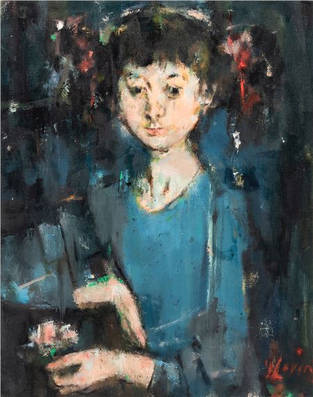 Jack Levine | affixed to the frame backing. Oil on canvas (1955 ...