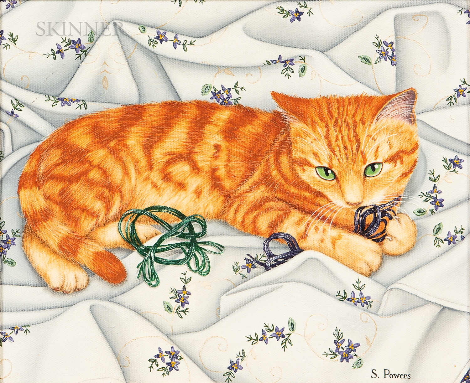 Susan Powers | Seated Cat | MutualArt