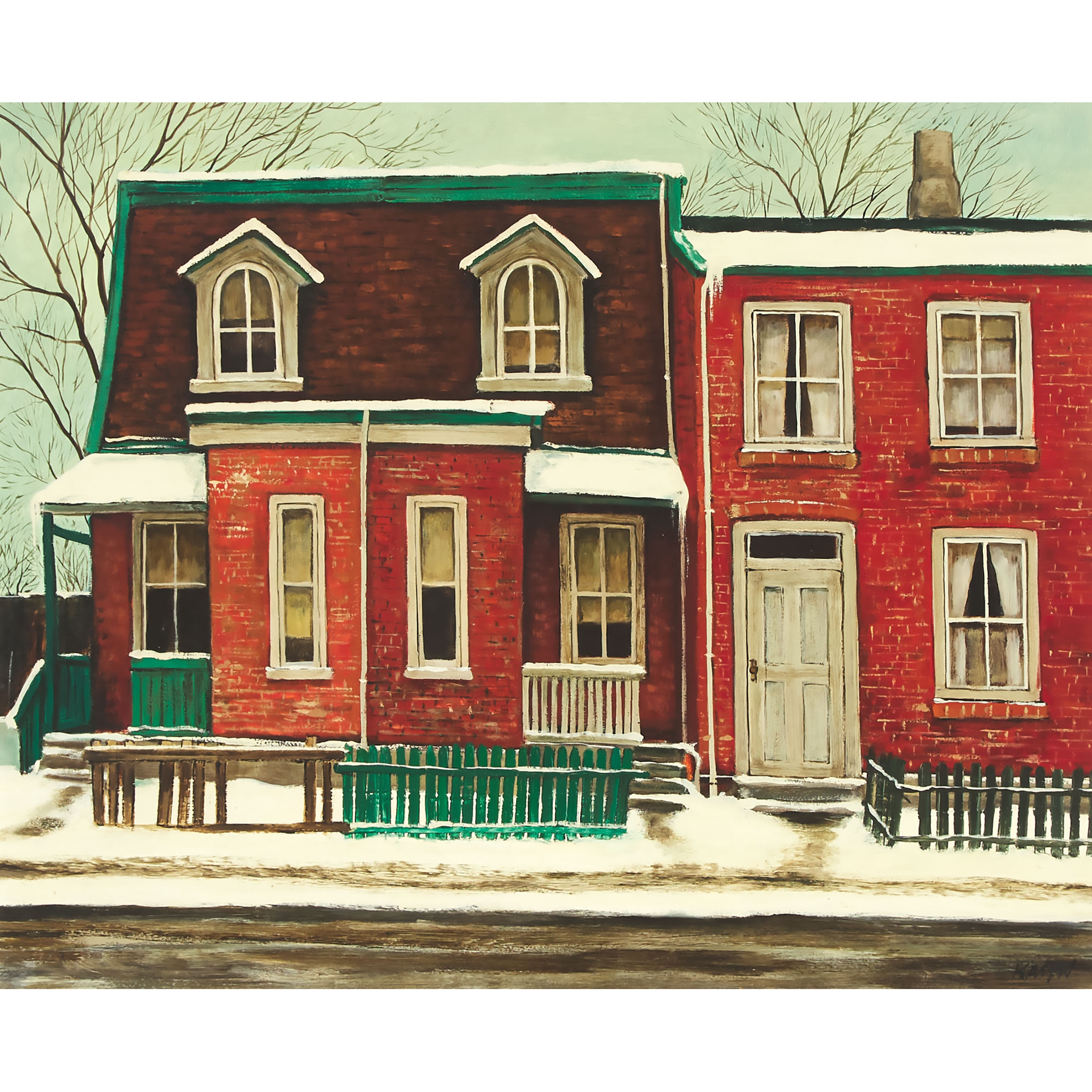 John Kasyn | Winter Evening on Bleeker Street (1973) | MutualArt