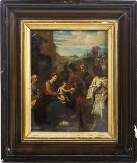 Angelo Caroselli | ADORAÇÃO DOS REIS MAGOS AO MENINO JESUS | MutualArt