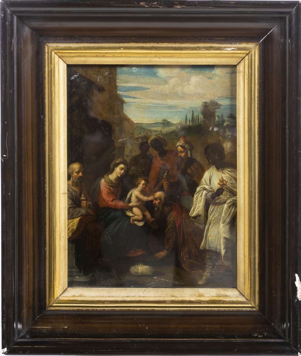 Angelo Caroselli | ADORAÇÃO DOS REIS MAGOS AO MENINO JESUS | MutualArt