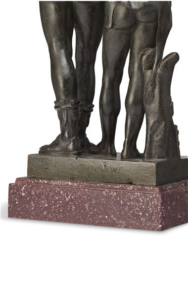 Francesco Righetti | A BRONZE GROUP OF BACCHUS AND SATYR | MutualArt