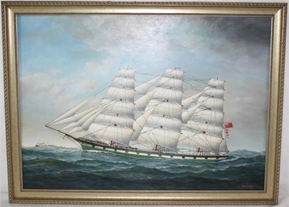 Graham Flight | BRITISH CLIPPER SHIP THE DOVER CASTLE UNDER SAIL ...