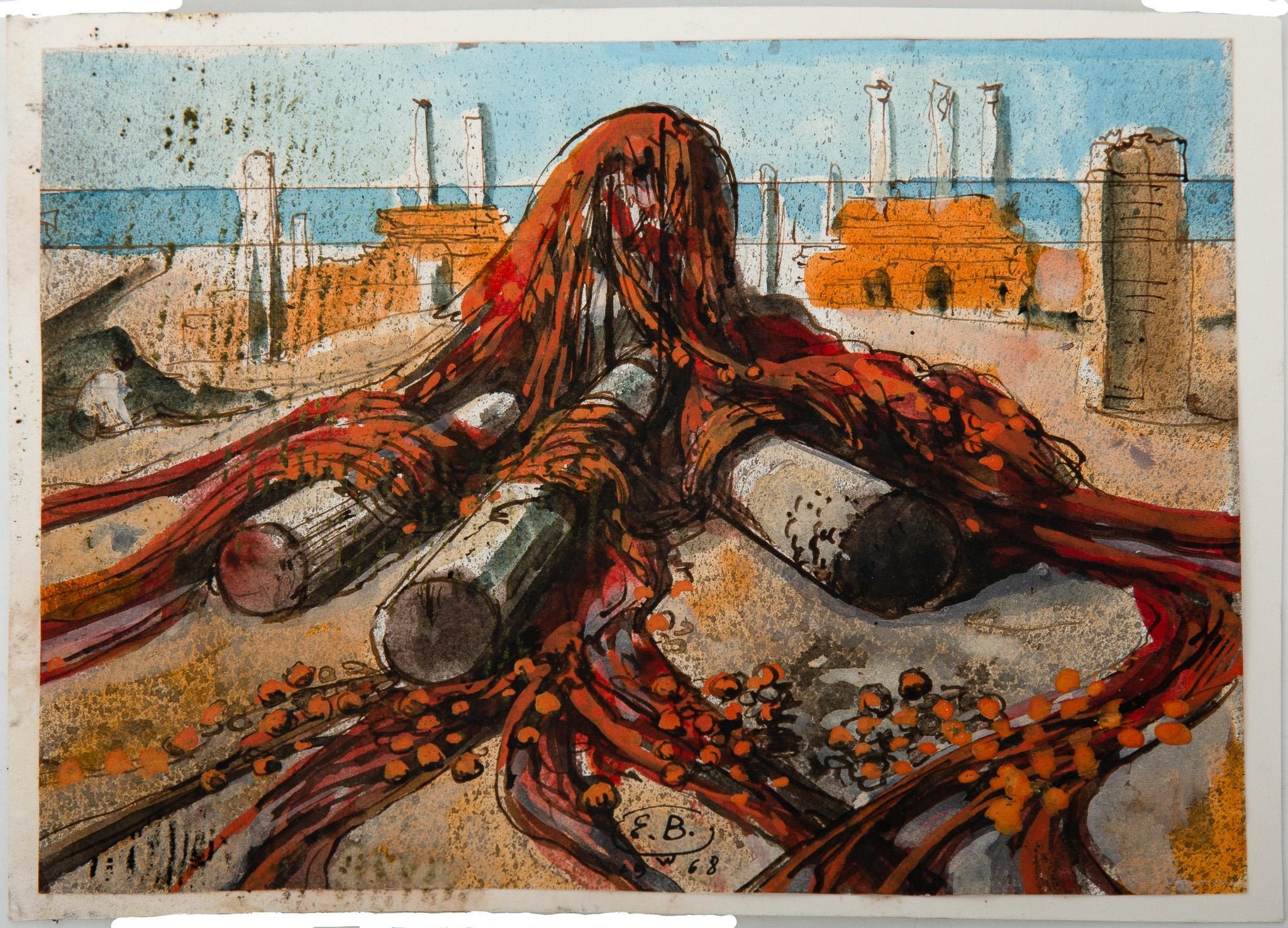 Eugène Berman | Leptis Magnus, Beach Ruins (1968) | MutualArt