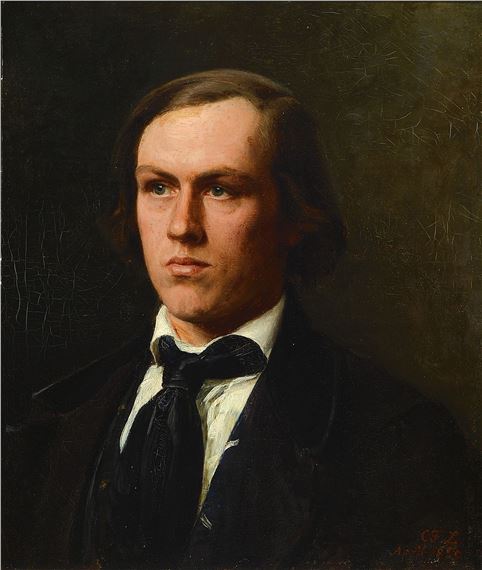 Carl Friedrich Lessing | Portrait of a young man | MutualArt