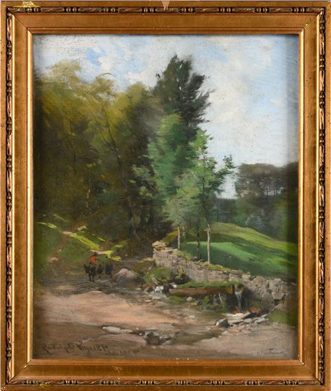 Rodolphe Piguet | Promeneur en bord de rivière | MutualArt