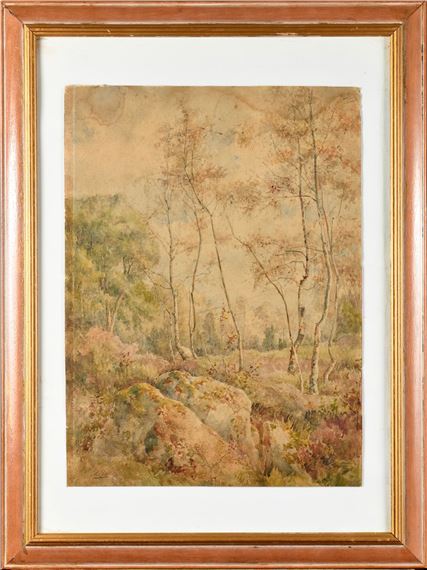 Auguste Allonge | Paysage en forêt de Fontainebleau | MutualArt