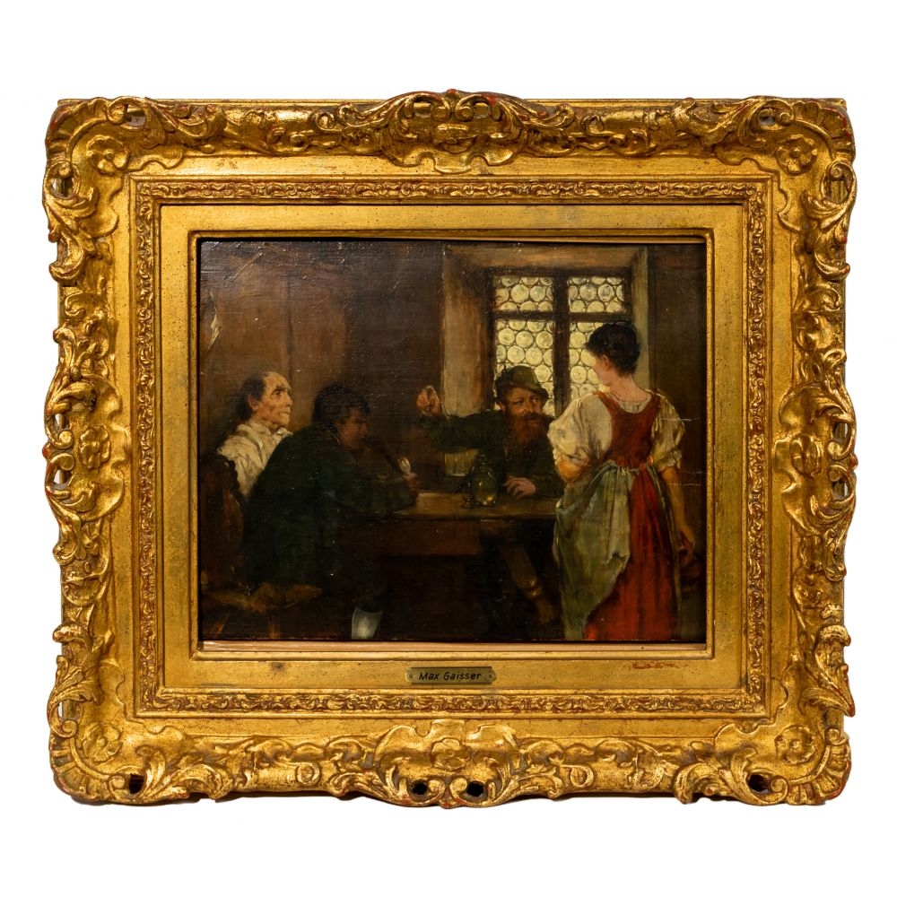 Max Gaisser | Men in a bar room (1879) | MutualArt