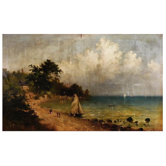 British School, 19th Century | Beach Shore Scene | MutualArt