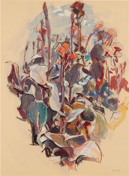 Clarence Hinkle | Cannas - Hinkle Garden | MutualArt